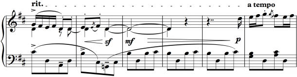 Ritardando with line Bartok | School of Composition