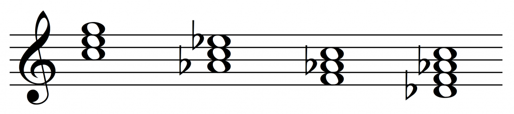 Progression with common tone C | School of Composition